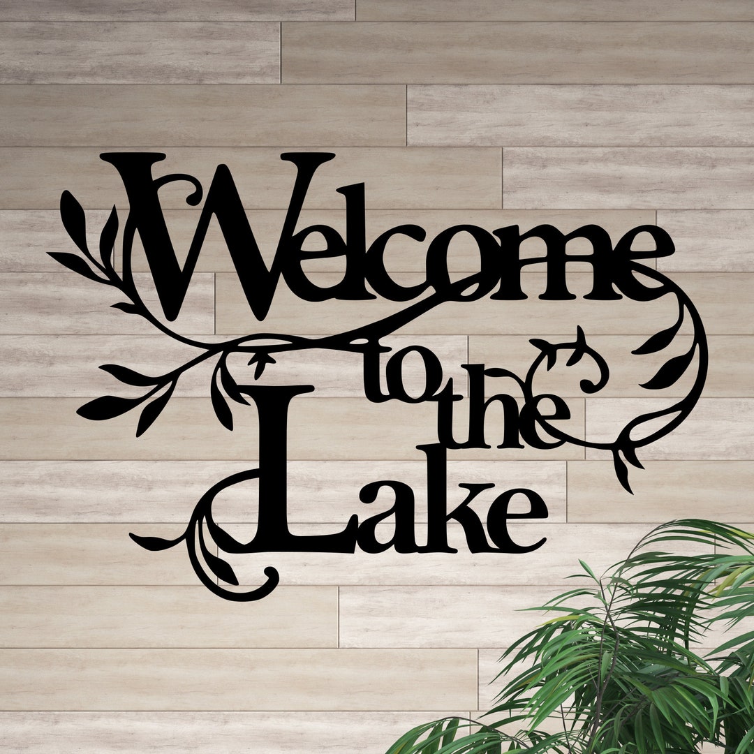 Welcome to the Lake Metal Sign, Metal Lake Sign - Etsy
