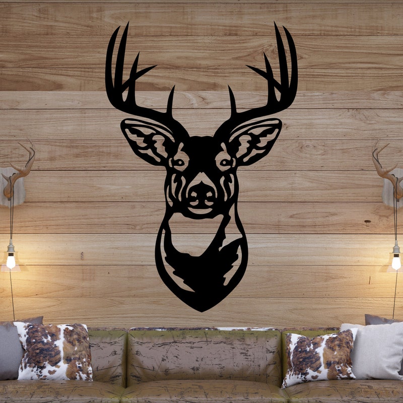 Deer Head Wall Mount Art - Etsy