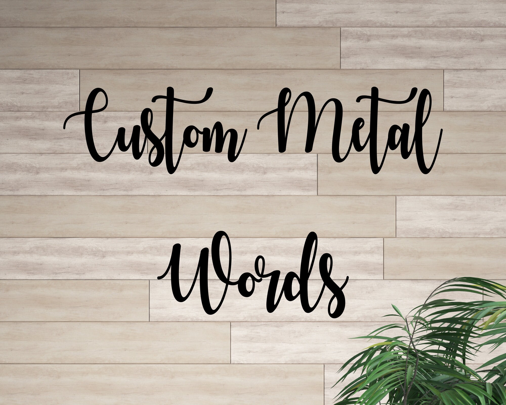 Custom Metal Words, Your Custom Text, Custom Name, Custom Script Words ...