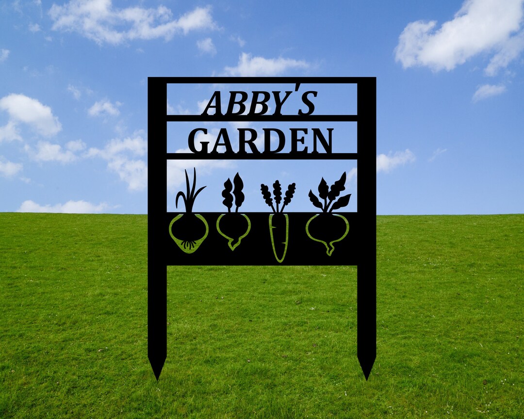 Custom Garden Sign, Garden Stake Sign, Vegetable Stake Sign for Outdoor ...