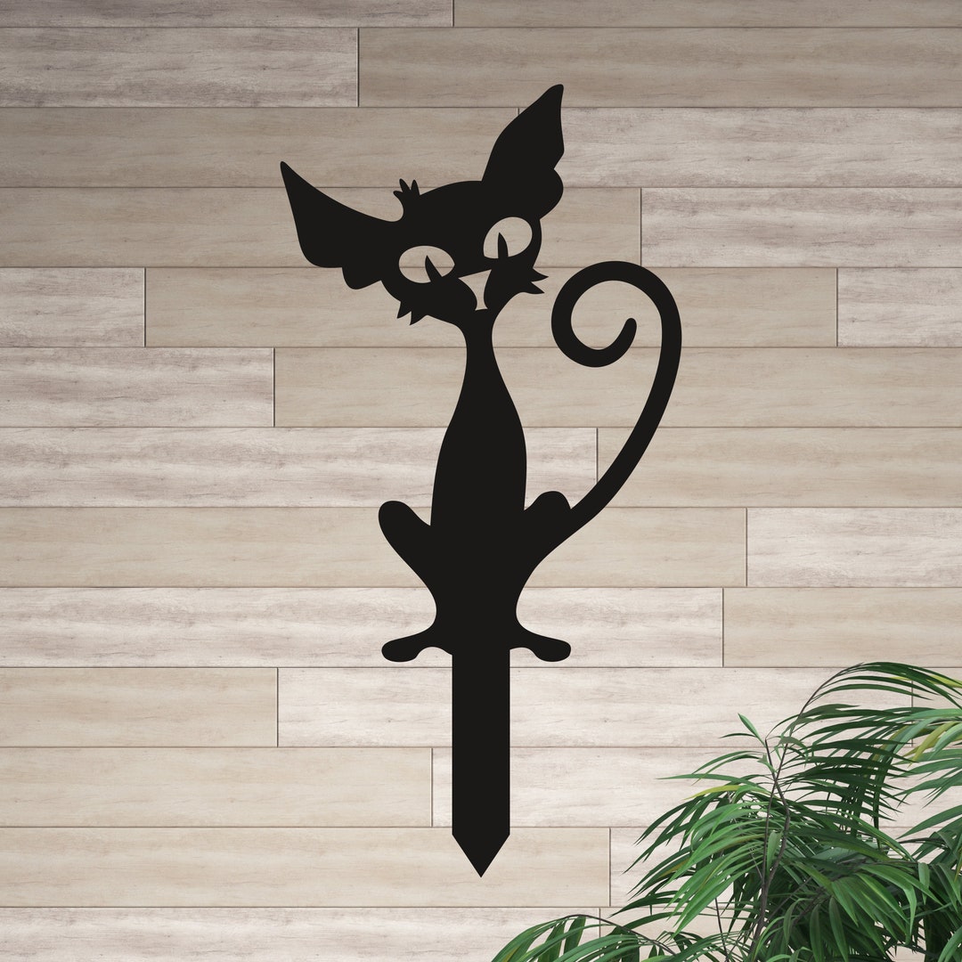 Halloween Spooky Cat Yard Stake Sign - Etsy