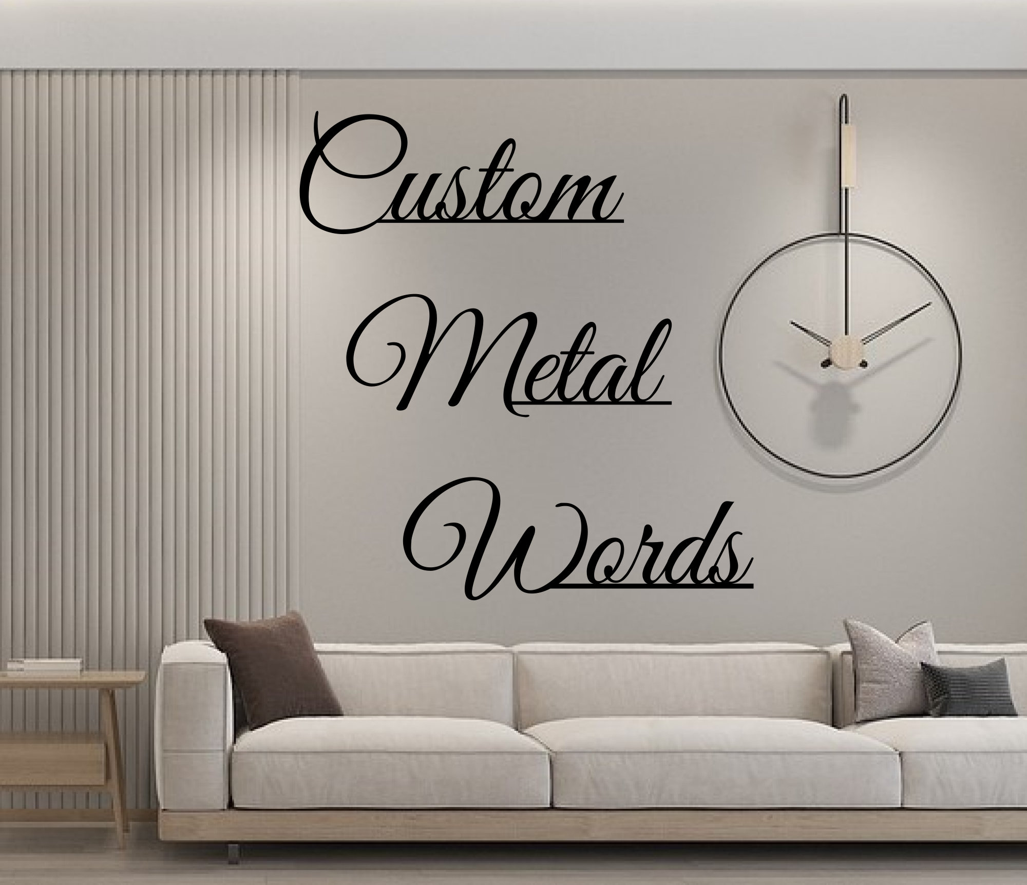 Custom Metal Words Your Custom Text Custom Name Elegant - Etsy