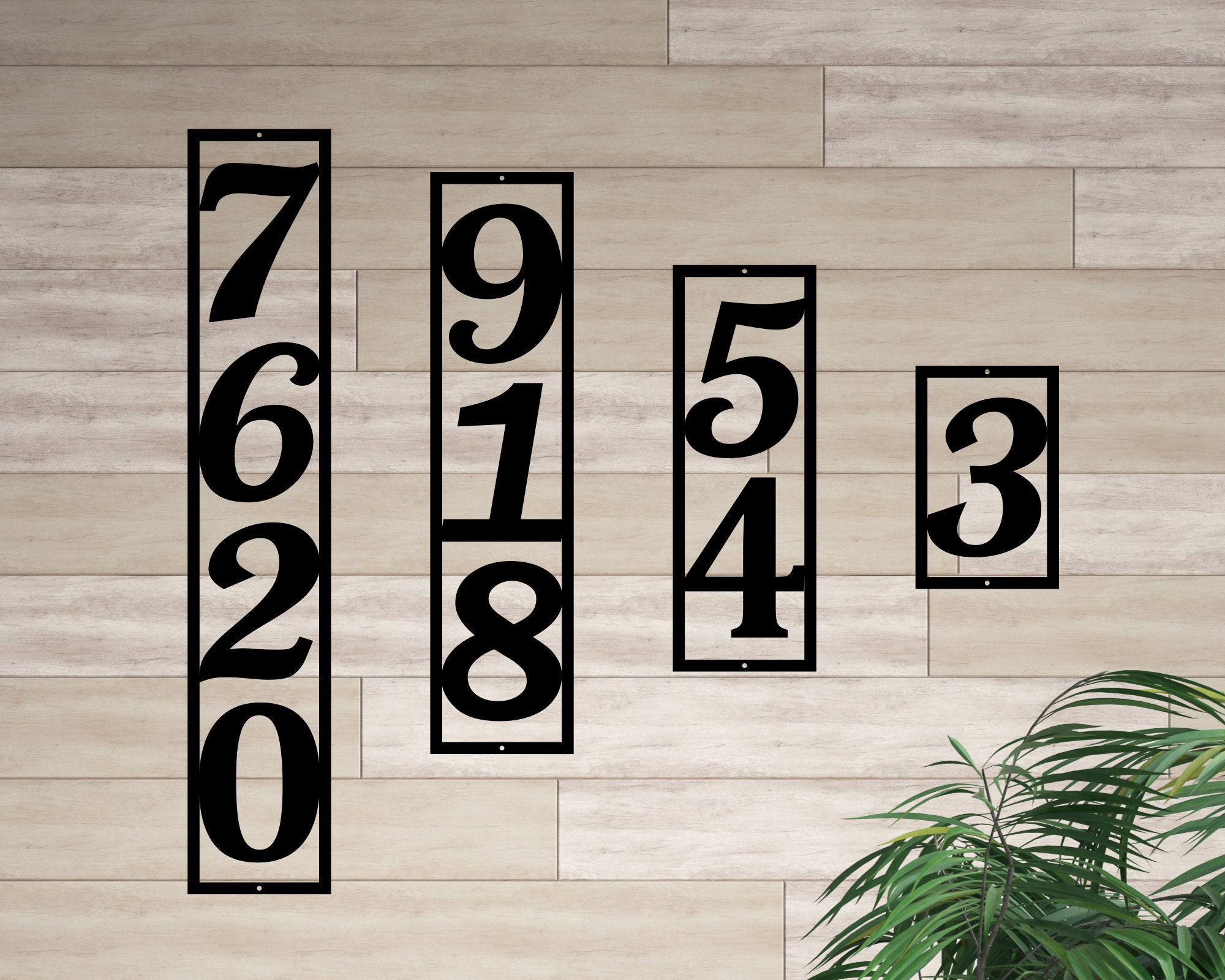 Vertical House Numbers 4.5 Wide Address Sign - Etsy