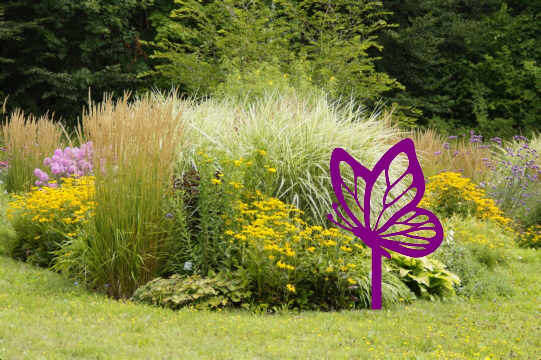 Butterfly Yard Stake Sign Side Butterfly Garden Stake - Etsy