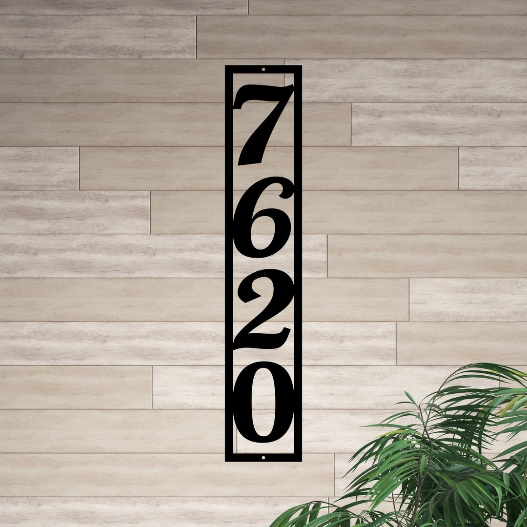 Vertical House Numbers, 4.5" Wide Address Sign - Etsy