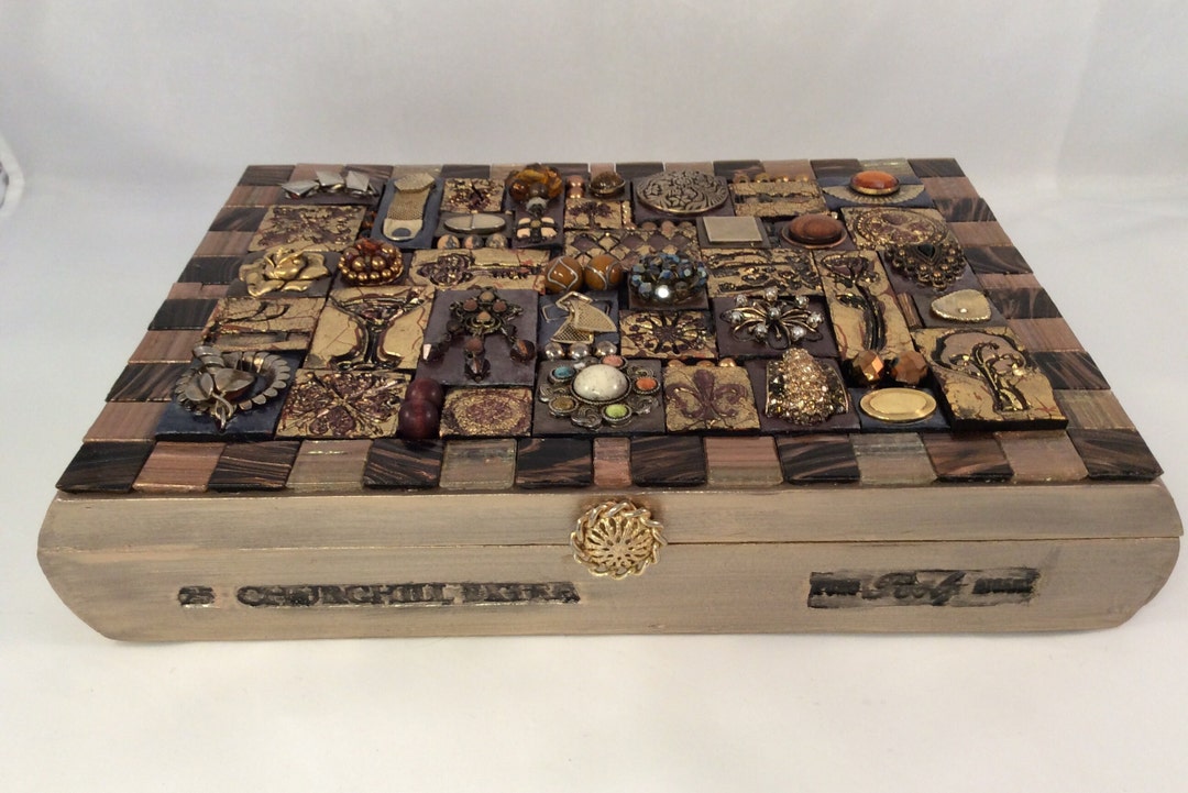 Large Mosaic Cigar Box an Evening Out - Etsy