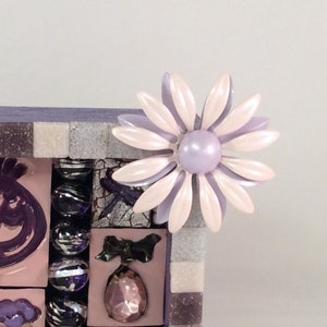 Purple Love Garden Shadow Box With Polymer Clay & Vintage - Etsy