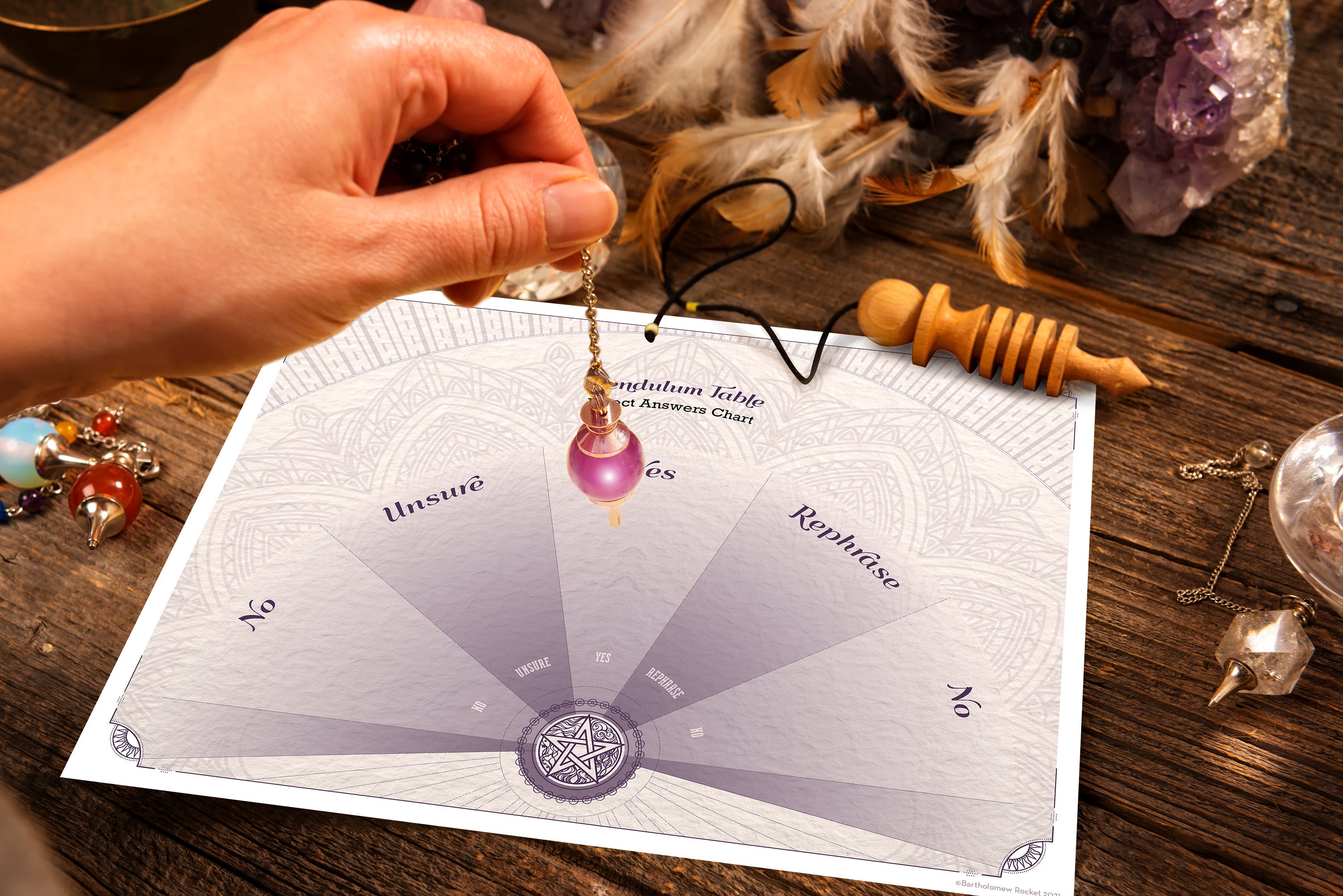 Pendulum Board, Divination Board, Dowsing Board, Pendulum Chart Digital ...