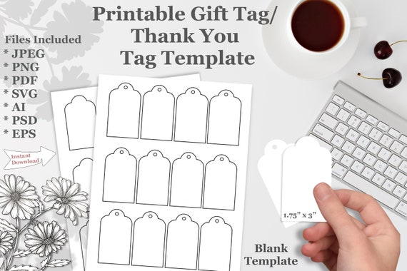 Blank Tags Template Png