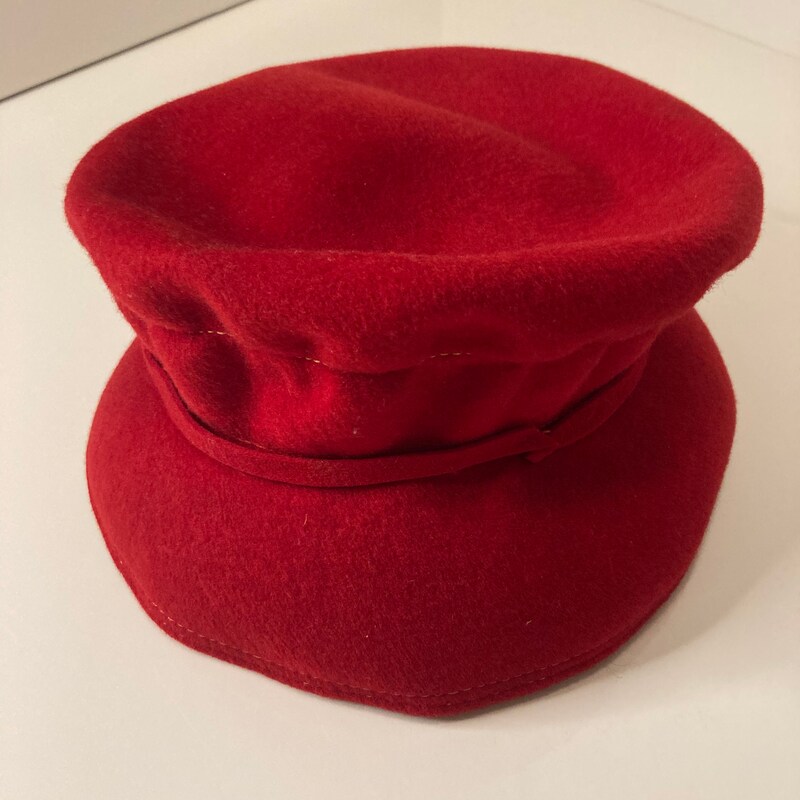Red Felt Hat - Etsy