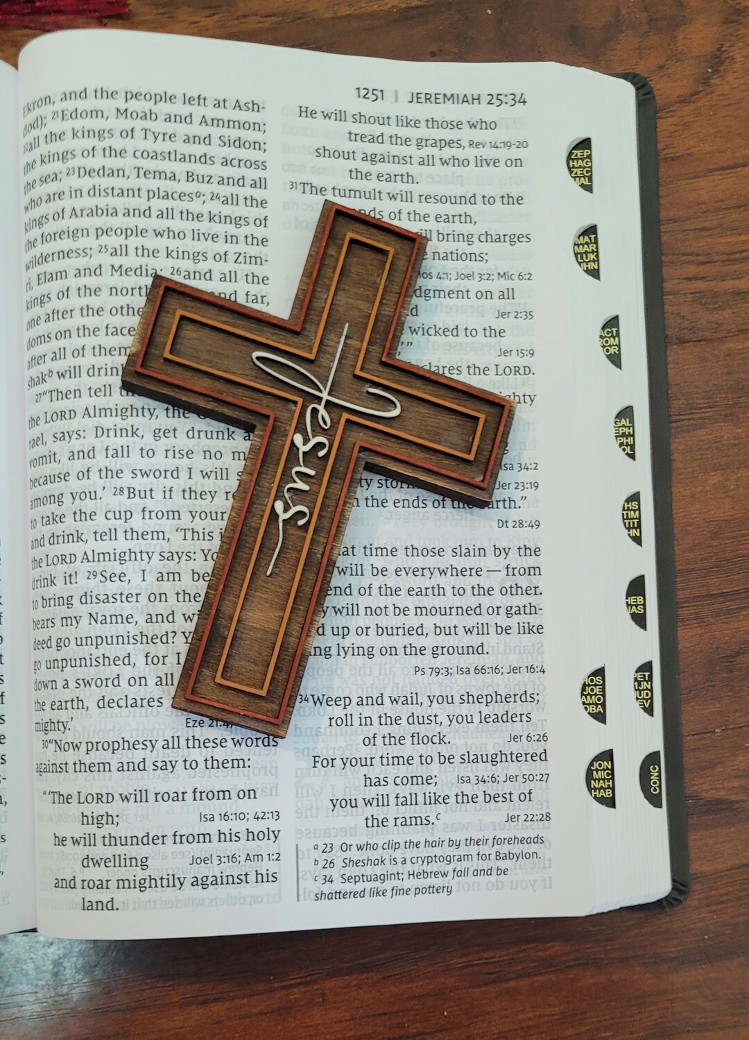 Hand Painted 3D Jesus Cross Small, 6" Sign Beautiful Wall Hanging Your ...