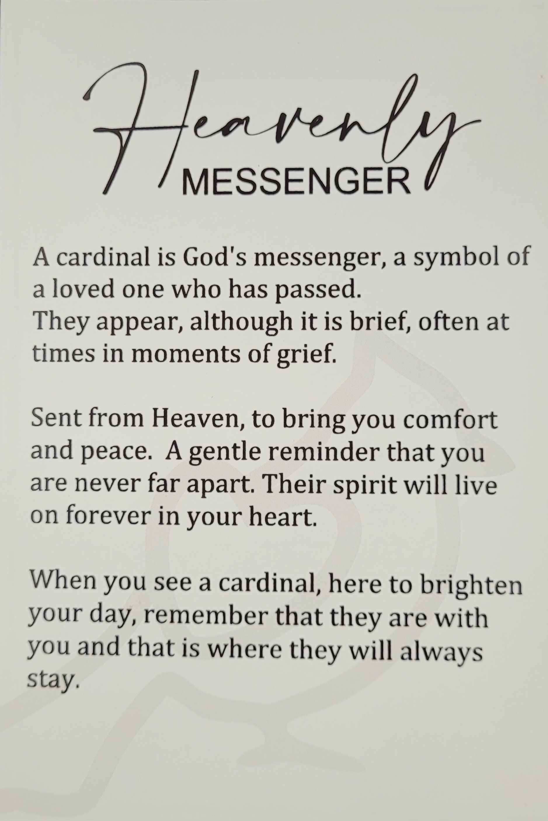 Heavenly Messenger Ornament - Cardinal - in Memory Ornament - Memorial ...