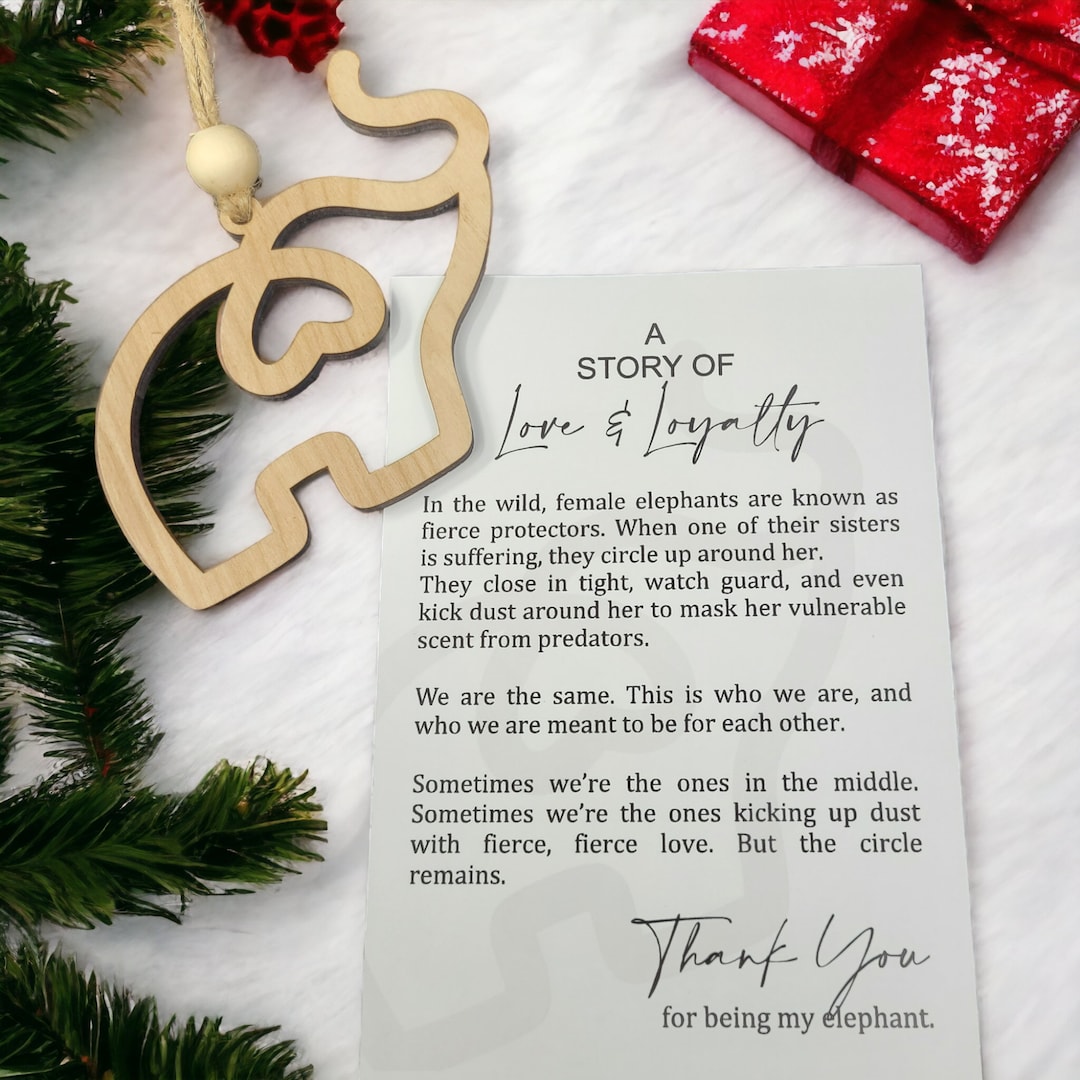 Friendship Elephant Ornament, Sisterhood Ornament, My Tribe Ornament ...