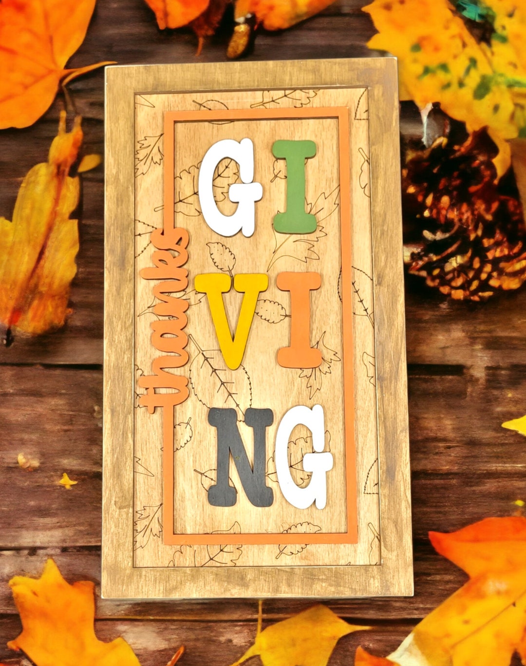 Thanksgiving Wooden Gratitude Fall Sign Engraved With Fall Leaves - Etsy