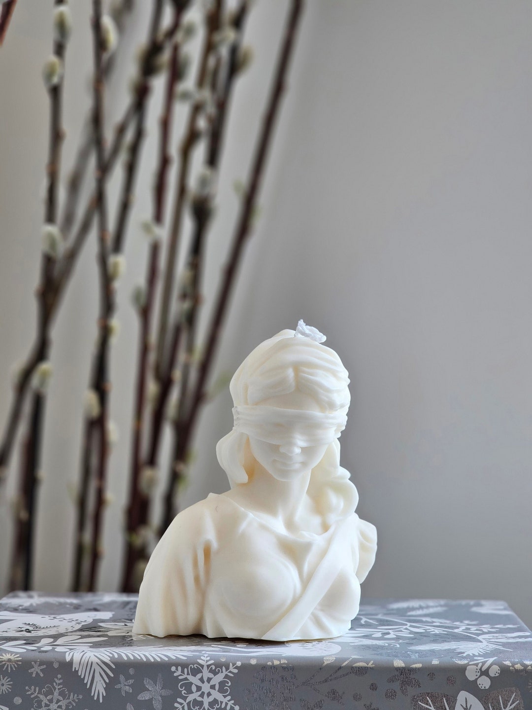 Large Goddess Veiled Candle Sculpture Candle Soy Candle Home Décor - Etsy