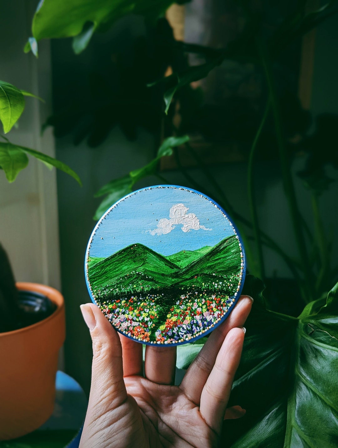 Hand Painted Drink Coaster Multiple Designs - Etsy