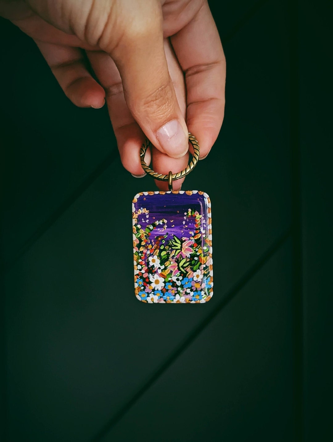 Bilbo's Garden | Storybook Style | Hand Painted Dog Tag | Key Chain ...