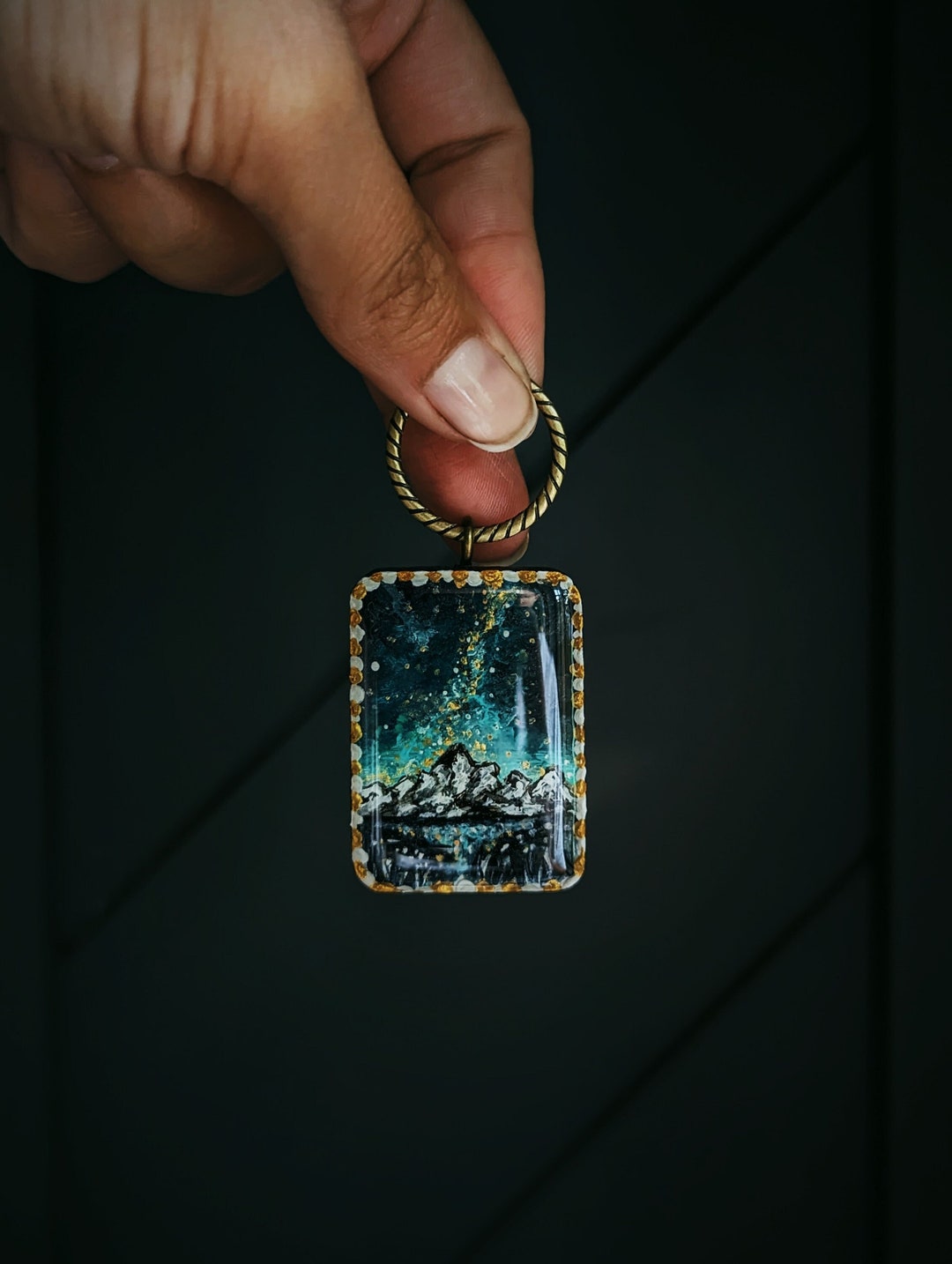 Teton-storybook Style | Hand Painted Dog Tag | Key Chain | Pendant - Etsy