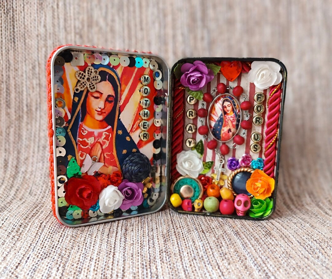 Pocket Altar Virgin of Guadalupe, Kitsch Art, Santa Lupita Travel ...