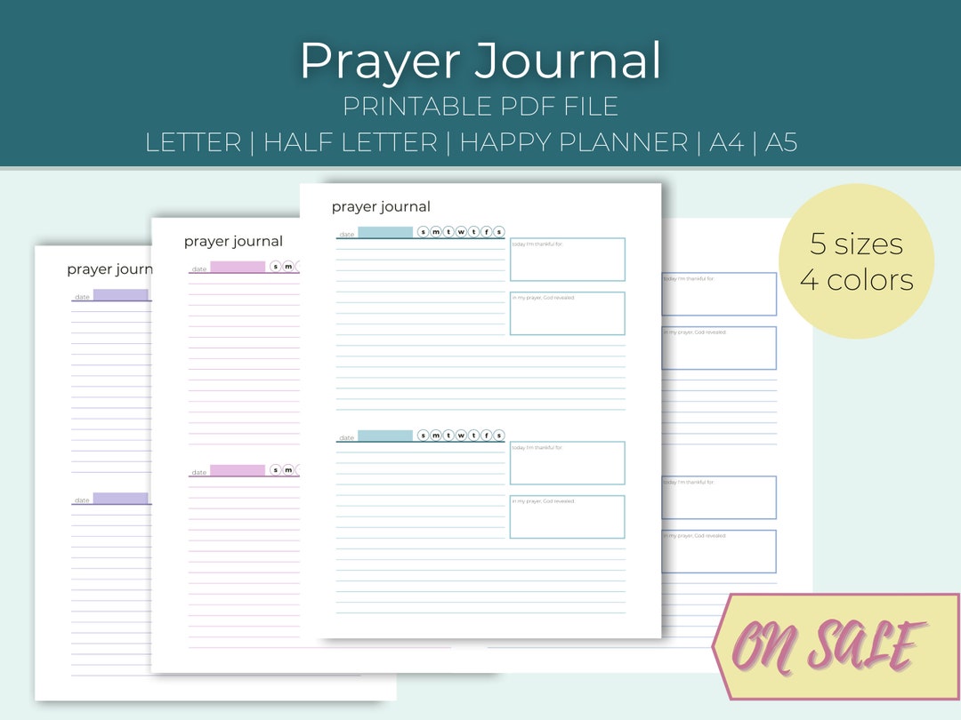 Prayer Journal Page | Prayer Request Notebook, Christian Planner ...