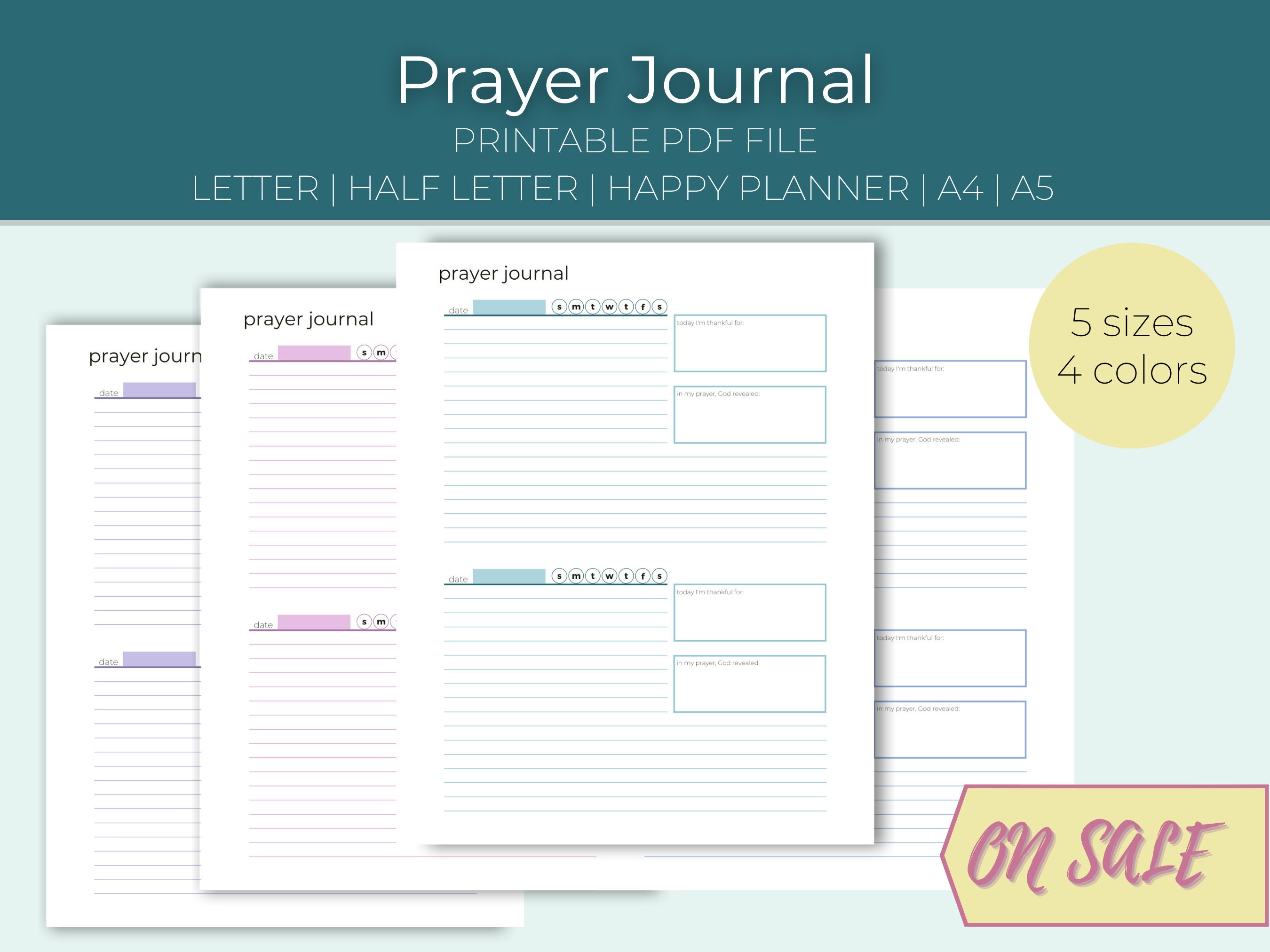 Prayer Journal Page | Prayer Request Notebook, Christian Planner ...