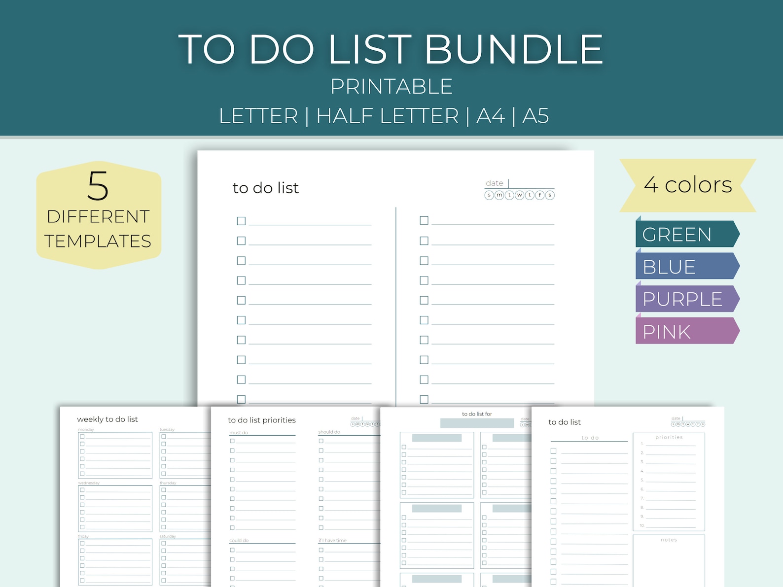 To Do List Printable, To-do List Template, Daily to Do List, Printable ...