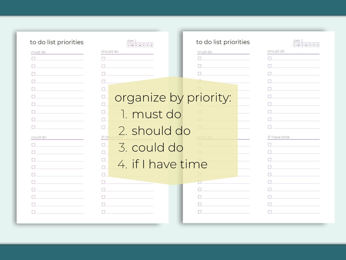 To Do List Printable, To-do List Template, Daily to Do List, Printable ...