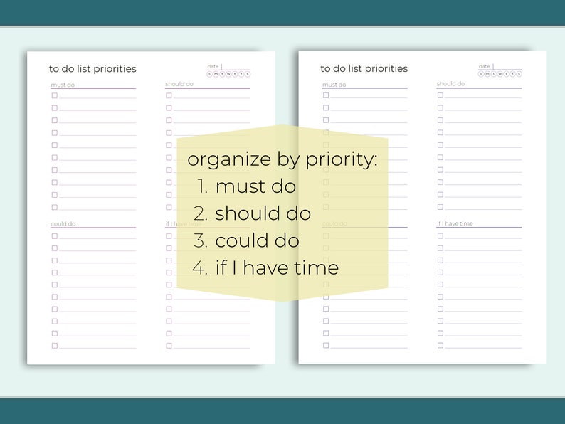 To Do List Printable, To-do List Template, Daily to Do List, Printable ...