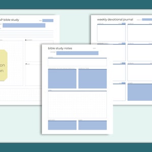 Faith Planner Bundle | Bible Study Notebook, Prayer Journal, Devotional ...