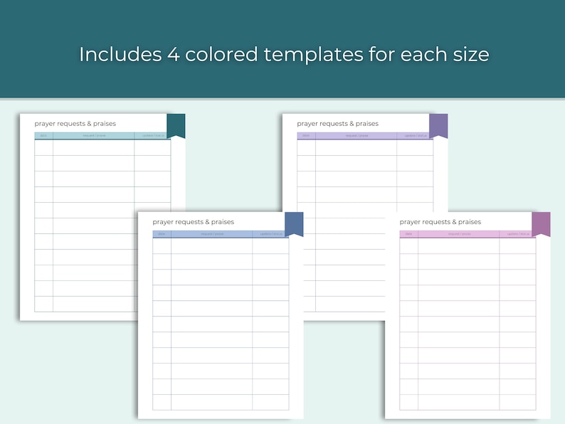 Prayer Request and Praise Page | Prayer Journal, Christian Planner ...