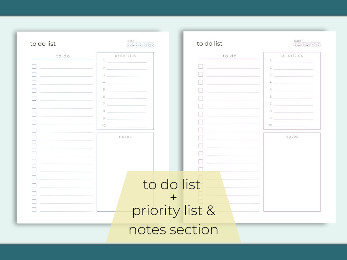 To Do List Printable, To-do List Template, Daily to Do List, Printable ...