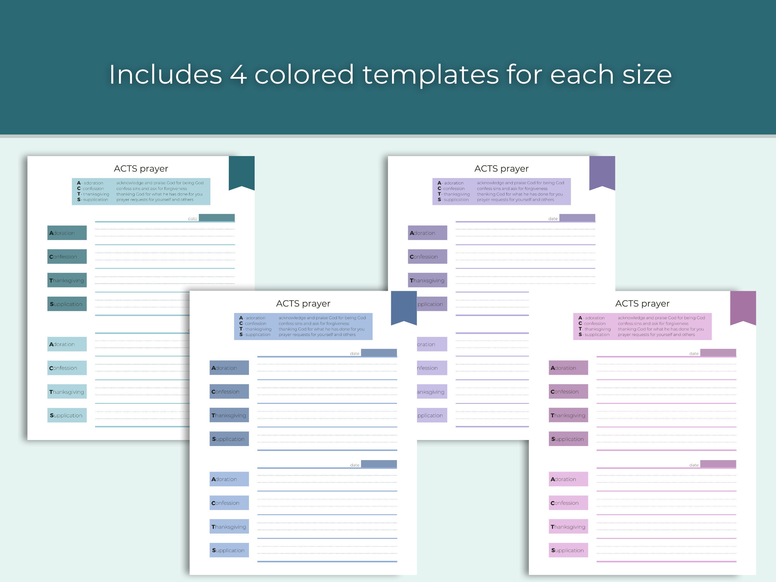 ACTS Prayer Journal Prayer Requests Journal Prompt Prayer - Etsy