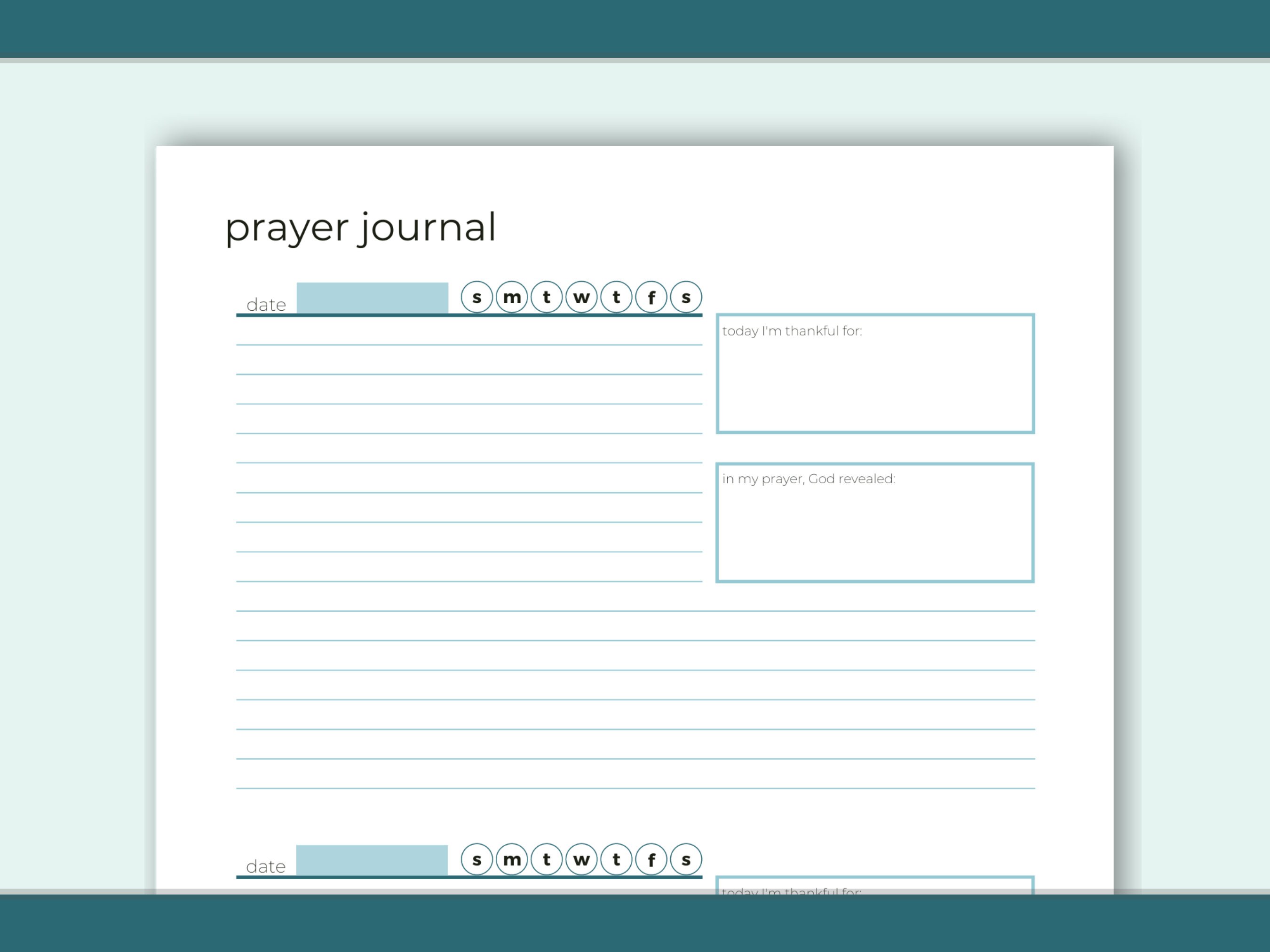 Prayer Journal Page | Prayer Request Notebook, Christian Planner ...