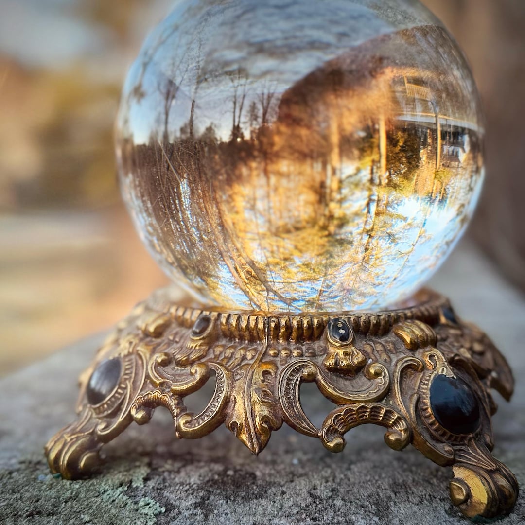 XXL Antique Crystal Ball Quartz Orb 200 Mm Spirit Divination Haunted - Etsy