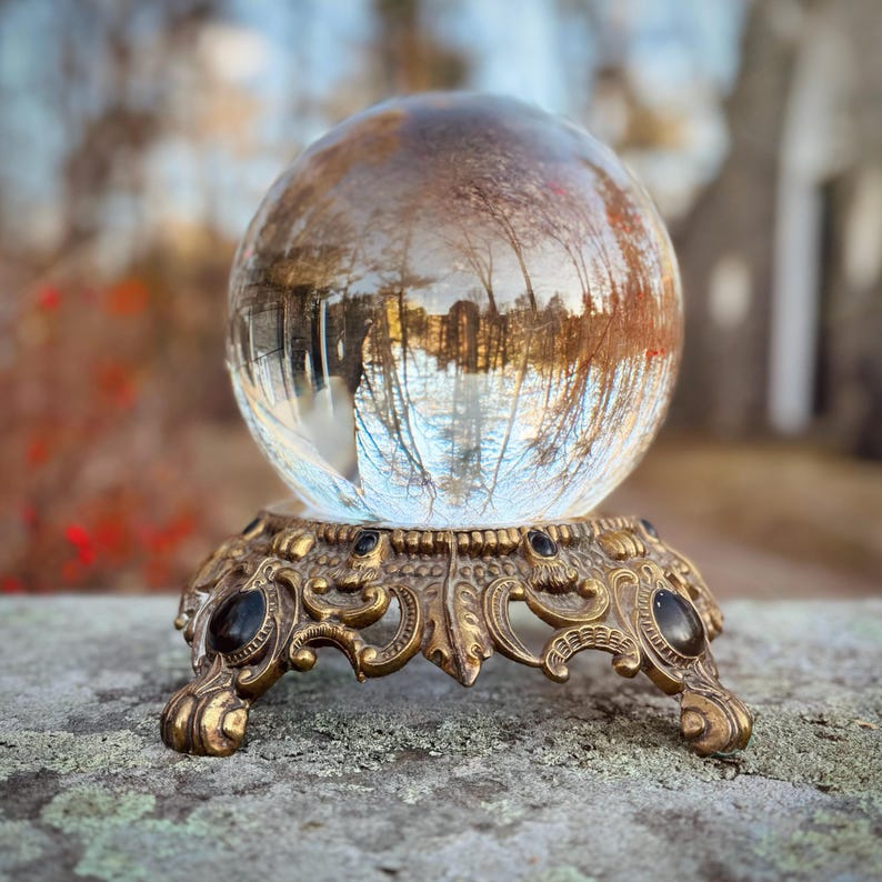 XXL Antique Crystal Ball Quartz Orb 200 Mm Spirit Divination Haunted - Etsy