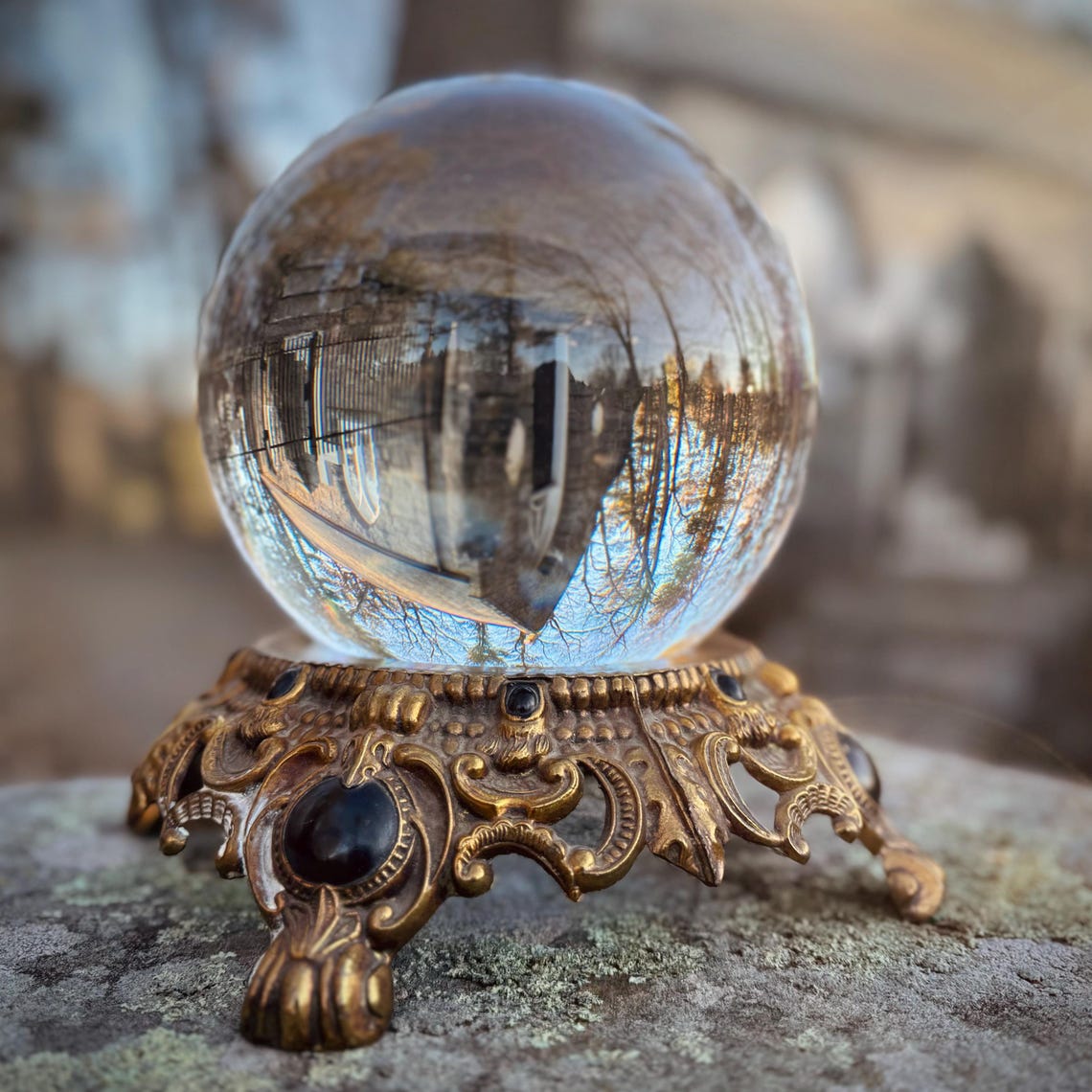 XXL Antique Crystal Ball Quartz Orb 200 Mm Spirit Divination Haunted - Etsy