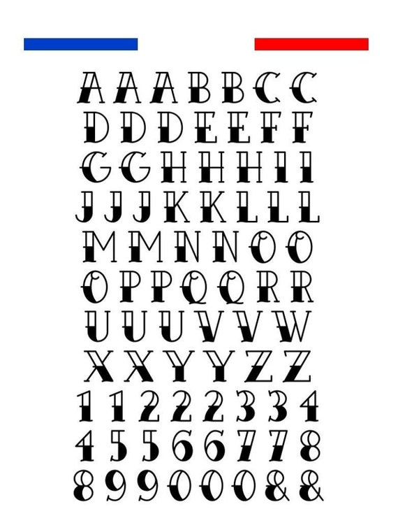 Traditional Tattoo Numbers