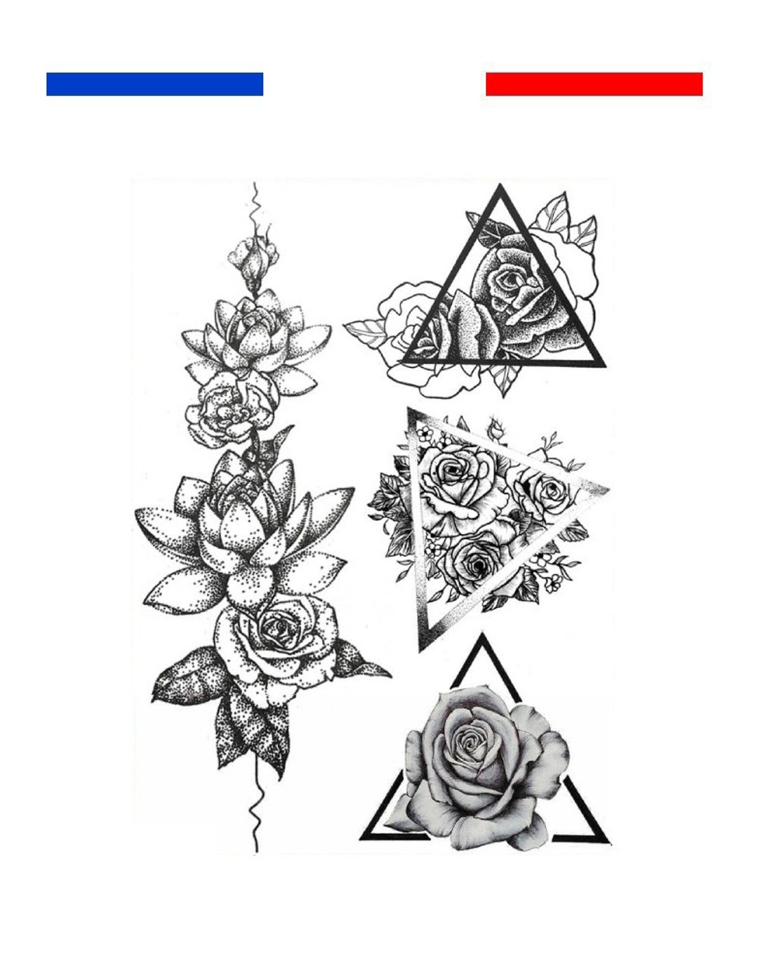 Dotwork Roses Tattoo - Etsy