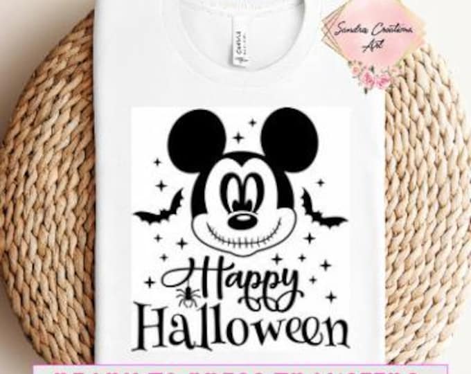 Mickey Halloween HTV Transfer/ Mickey Transfer/ Mickey Print Htv/ Print ...
