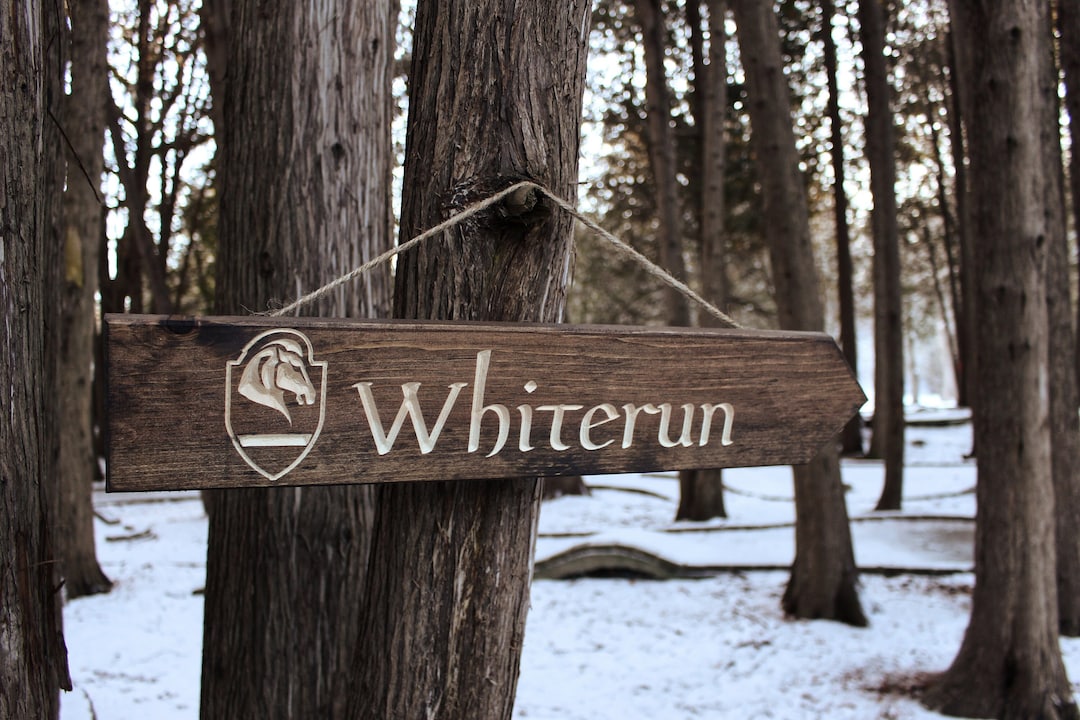 Whiterun - Wood Street/tavern Sign - Skyrim, Fantasy, Elder Scrolls ...