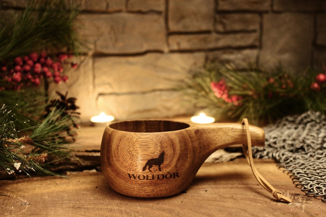 Handcrafted Kuksa Mug - Viking, Nordic, Old Norse, Ragnar, Medieval ...