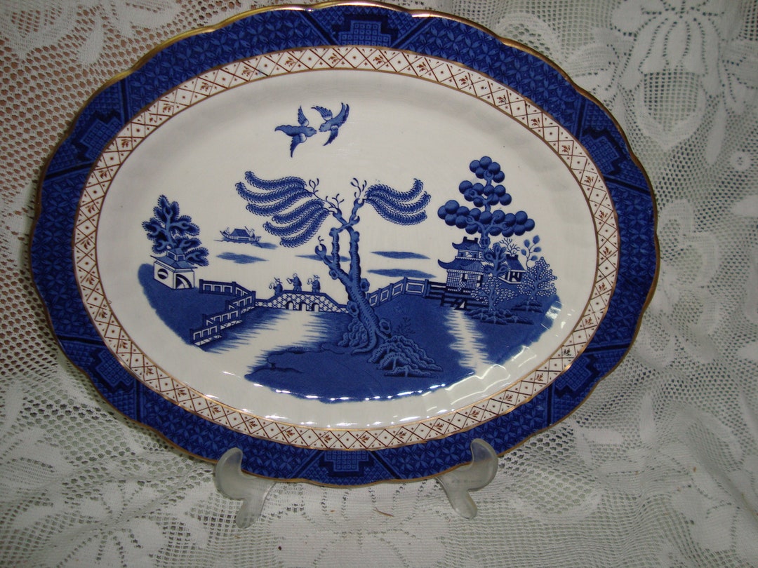 Booths real Old Willow A8025 Circa 1950's Oval Platter - Etsy