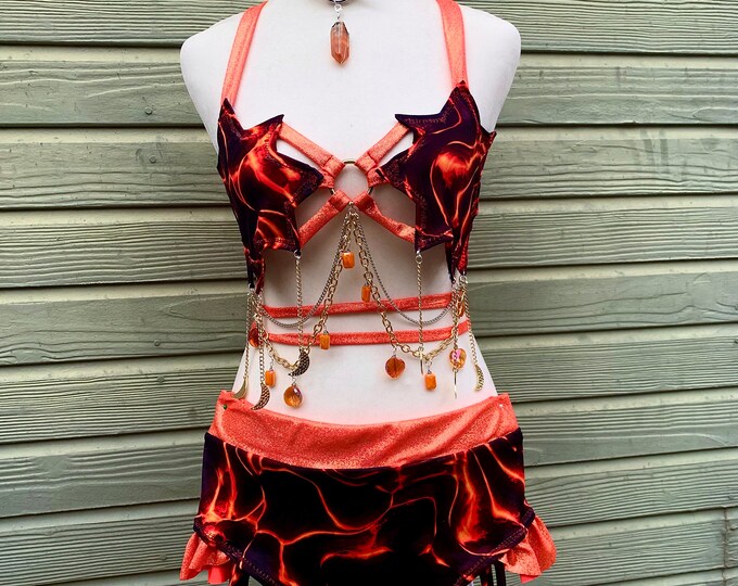 Starfire Goddess Rave Wear Set - Etsy