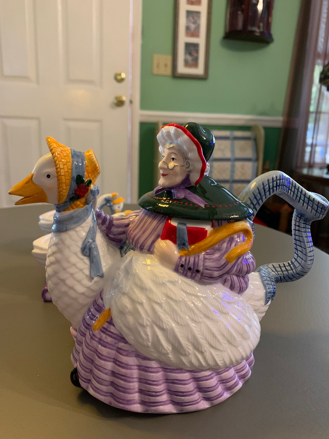 Department 56, Mother Goose Teapot and Four Teacups - Etsy