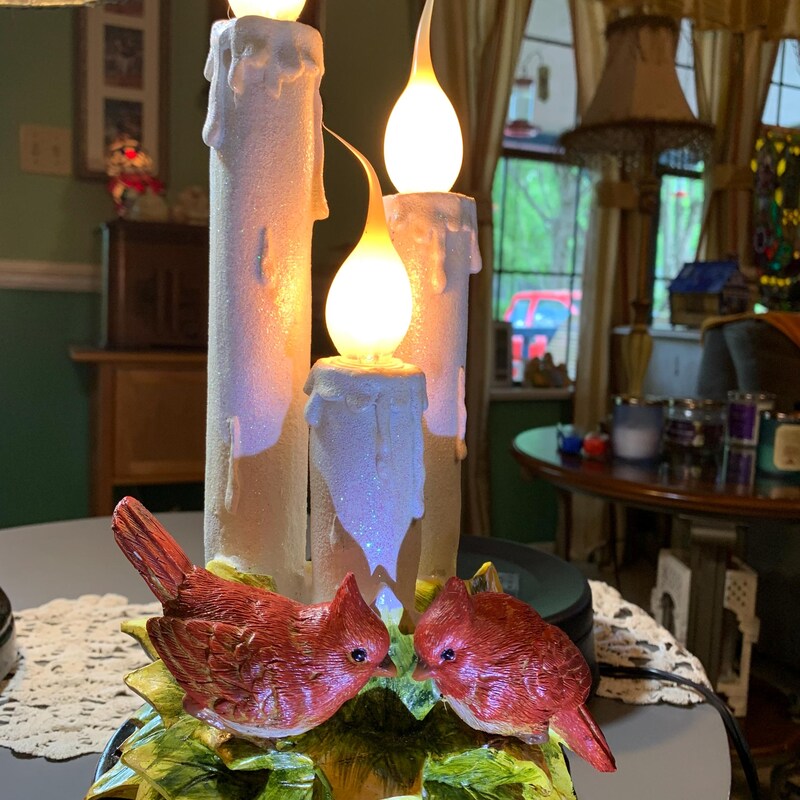 Cardinal Lamp - Etsy