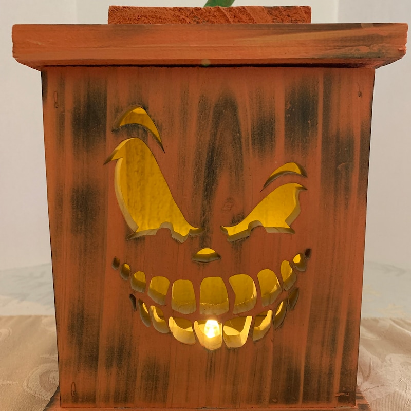 Wooden Jack O Lantern Box - Etsy