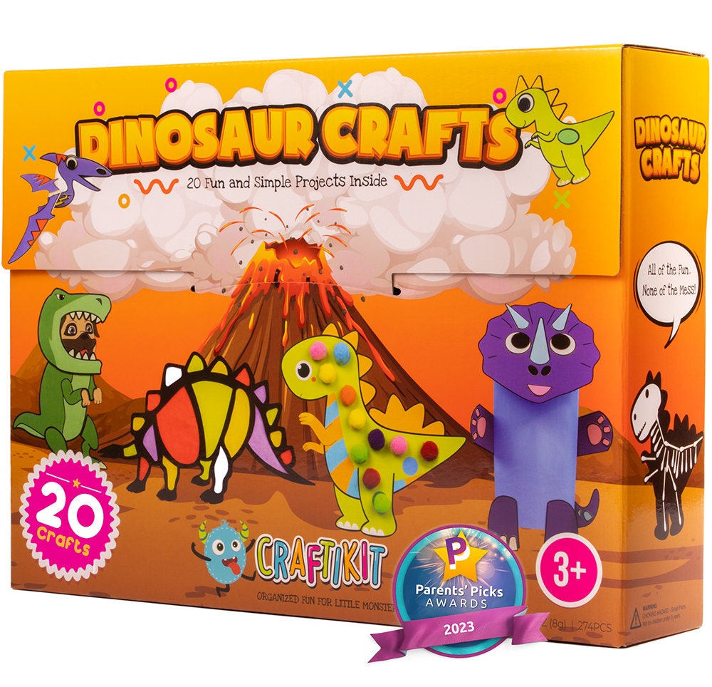 Big Box of 20 Dinosaur Paper Crafts for Kids 20 All-inclusive Fun ...