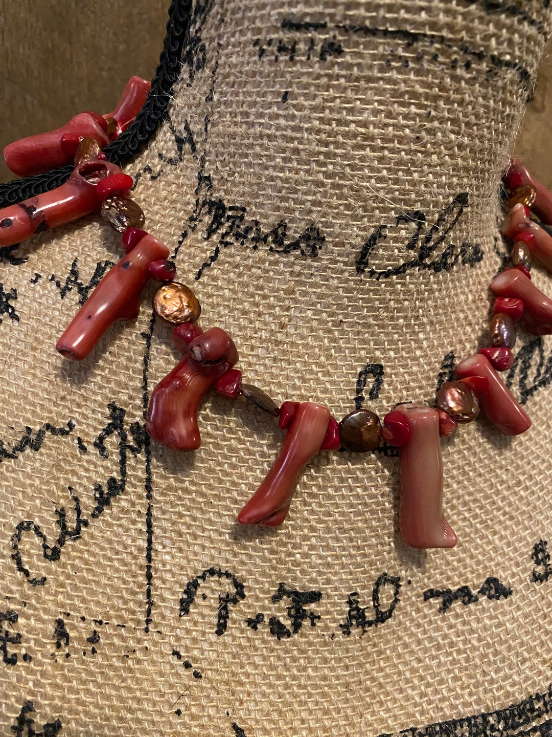 Genuine Coral Necklace - Etsy