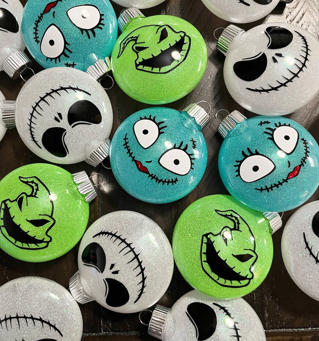 Nightmare Crew Glitter Christmas Tree Ornaments / Custom Ornaments ...