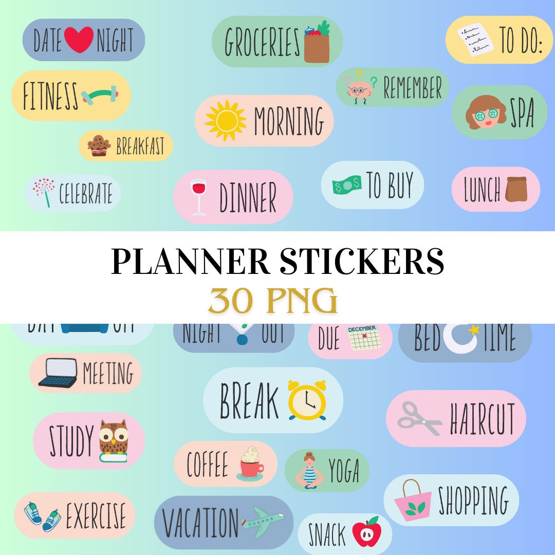Planner Stickers, Digital Planner Stickers, Instant Download Digital ...